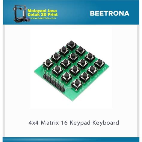 Jual 4 X 4 4x4 Matrix 16 Keypad Keyboard Module 16 Button MCU For Arduino Kab Sleman