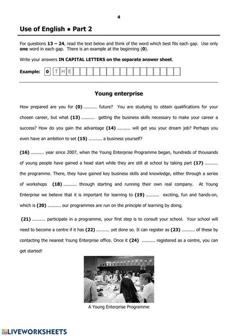 Fce Sample Exam Interactive Worksheet German Language Learning