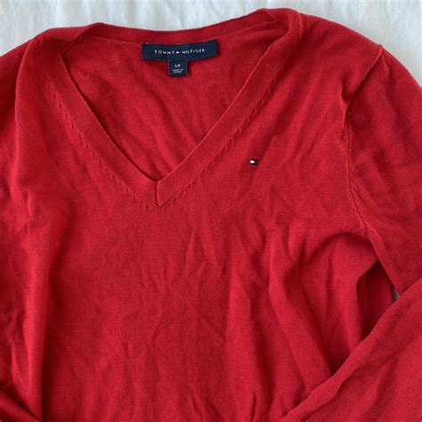 Red Tommy Hilfiger Long Sleeve Very Cute Old Money Depop