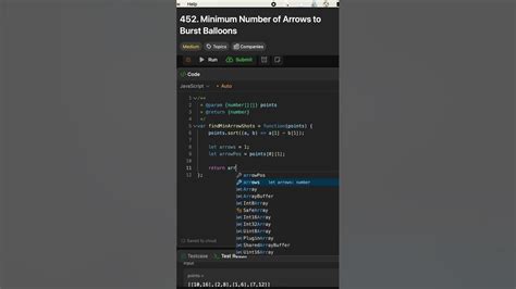 Leetcode Minimum Number Of Arrows To Burst Balloons Youtube