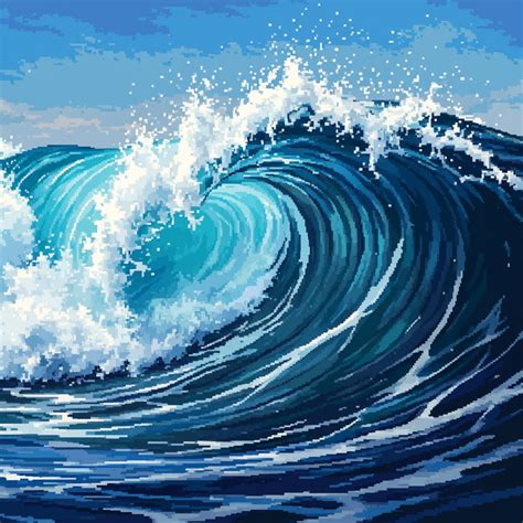 Free Ocean Wave Art Image Wave Ocean Sea Download At Stockcake