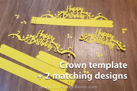 Happy Birthday Crown Template Happy Birthday Crown Plus Etsy