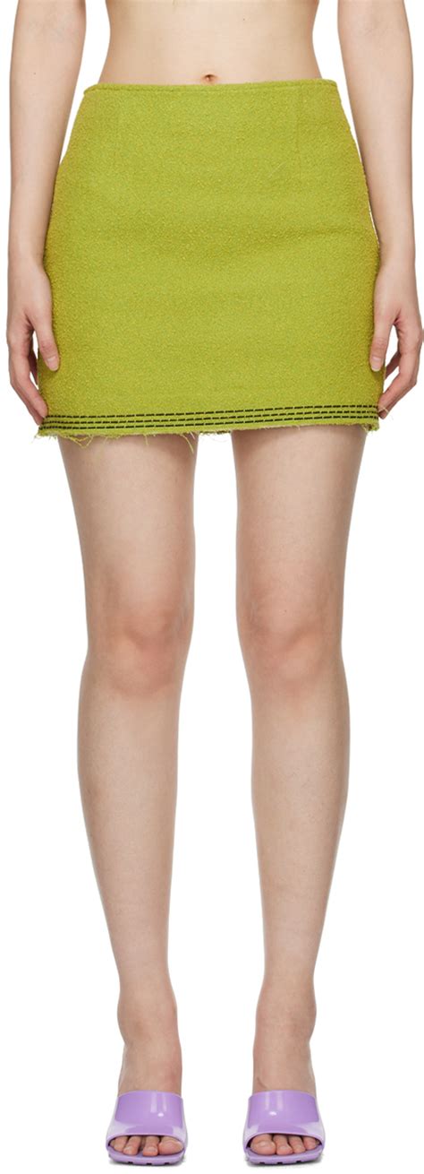Recto Ssense Exclusive Green Miniskirt Ssense
