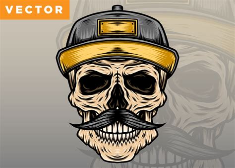 Old Skull Gangsta Illustration Graphic By Wodexz · Creative Fabrica