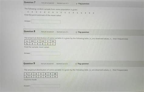 solved the following random sample from some population is