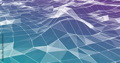 Plexus Wireframe Animation Footage Concept For Data Analysis And Big
