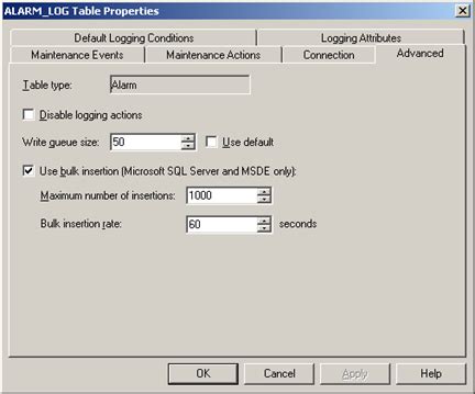 Step Do Advanced Alarm Logging Configuration Cimplicity