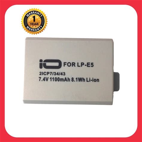 แบตเตอรี่กล้อง แคนนอน Lp E5canon Battery Lp E5 Canon Lp E5 Lpe5