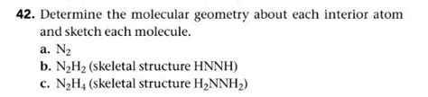 N2h2 Molecular Geometry