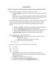 Module ICP Learning Supplement Docx Learning Guide Module Altered Cerebral Function