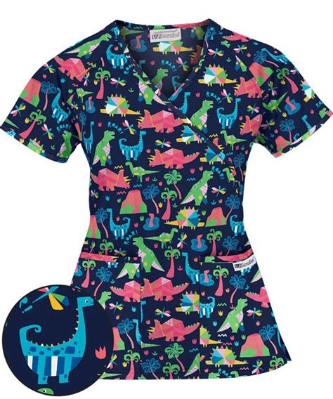 Womens Print Scrub Tops Fashionable Uniforms Uniform Advantage