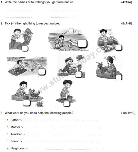 Cbse Class 2 Moral Science Question Paper Set 02