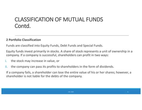 Mutual Funds Classification Of Mutual Funds Pdf