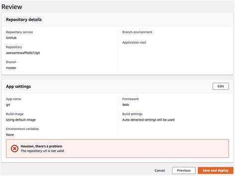 Repository Url Is Not Valid · Issue 3285 · Aws Amplifyamplify Hosting