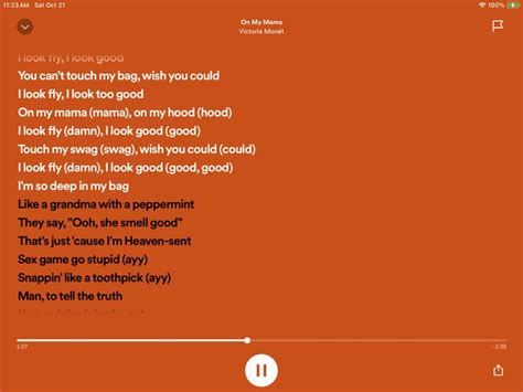 On My Momma Victoria Monét Lockscreen Lyrics