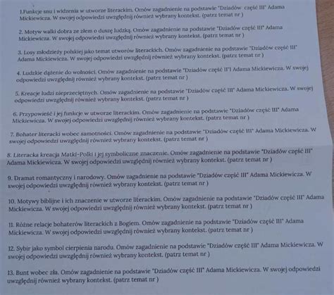 1 Funkcje snu i widzenia w utworze literackim Omów zagadnienie na