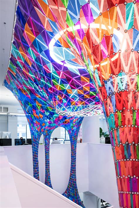 Softlabs Installation Casts Color On Behances New York Hq