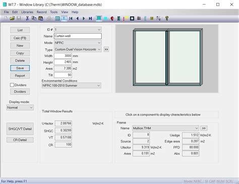 Curtain Wall System Thermal Property Calculation Procedures