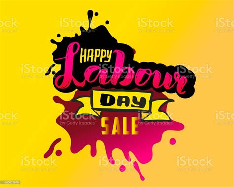 벡터 손 글자 해피 노동일 판매 5 월 1 일 축하 인사말 배너 배경 템플릿 배지 기호 아이콘 로고 및 인쇄 디자인에 대한 벡터 그림 0명에 대한 스톡 벡터 아트 및 기타