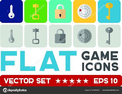 Vector Flat Game Icons Stock Vector By ©yay Images 623482952