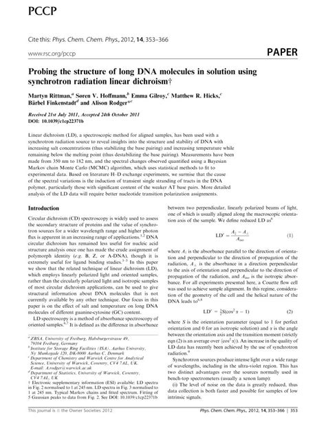 Probing The Structure Of Long Dna Molecules In Solution Using