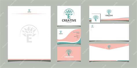 Premium Vector Letter E Tree Leaf Logo