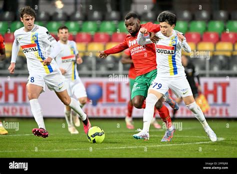 Westerlo S Nikolas Madsen Oostende S Thierry Ambrose And Westerlo S