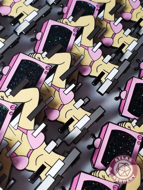 Tv Head Monster Girl 25 Enamel Pin Bizbaz Club