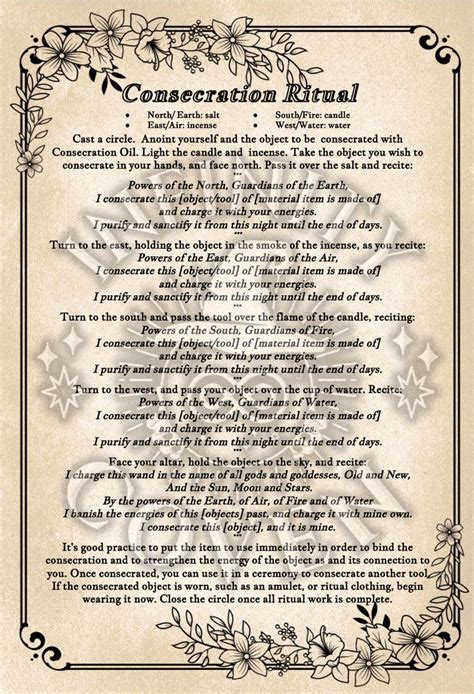 Consecration Ritual — Infinity Coven Witch Spell Book Magic Spell