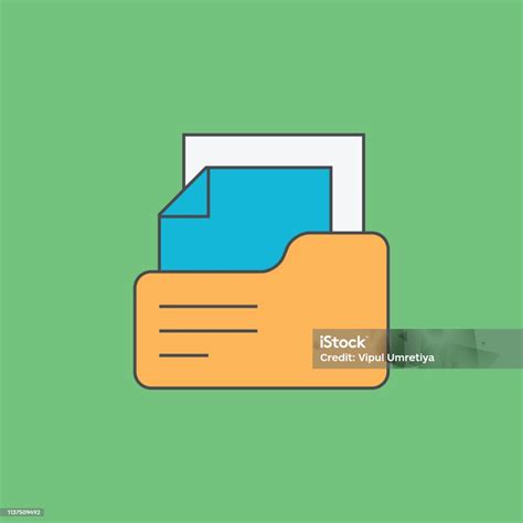 Ikon Vektor Datar Folder File Ilustrasi Stok Unduh Gambar Sekarang