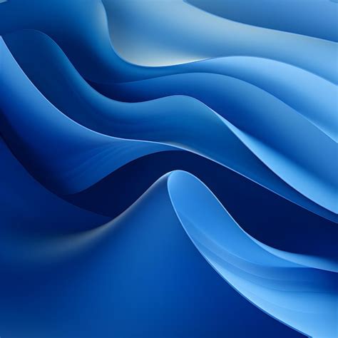 Blue Gradient Waves Wallpaper Background Ai Generated Premium Ai