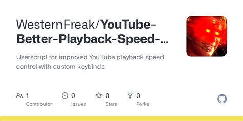 GitHub WesternFreak YouTube Better Playback Speed Control Userscript For Improved YouTube