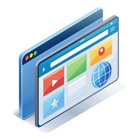Isometric Browser 3d Vector Design Premium Ai Generated Image