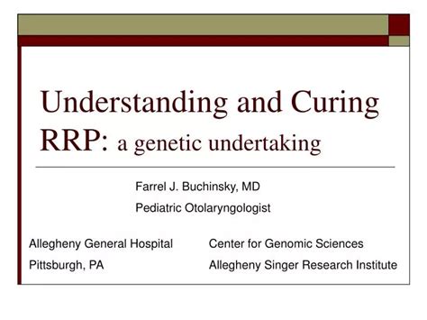 Ppt Understanding And Curing Rrp A Genetic Undertaking Powerpoint Presentation Id 477477