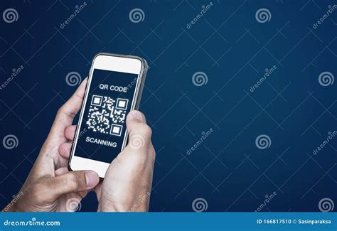 Qr Code Scanning Payment And Verification Hand Using Mobile Smart Phone Scan Qr Code Stock