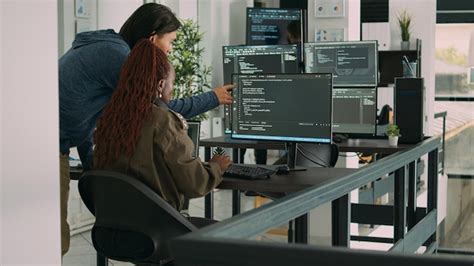 Premium Photo Diverse Team Of Ai Cloud Programers Talking About