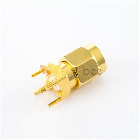 Sma Pcb Mount Connector Male Straight Dip Type