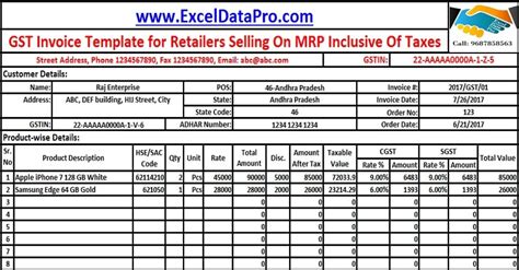 Divine Creation Of Fully Automatic Gst Invoice In Excel Mailing Labels From To Word Tax Template