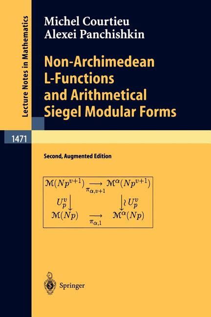 Lecture Notes In Mathematics Non Archimedean L Functions And