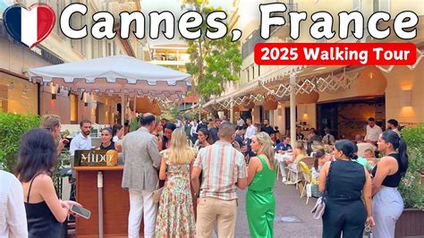 🇫🇷 Relaxing Cannes Walking Tour In 4k 60fps City Walk With Natural