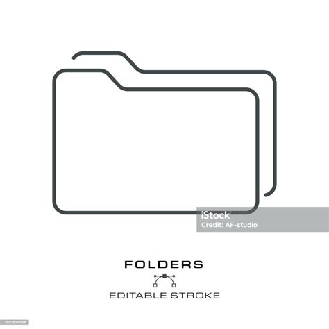 Folder Icon Editable Stroke Stock Illustration Download Image Now File Folder Logo