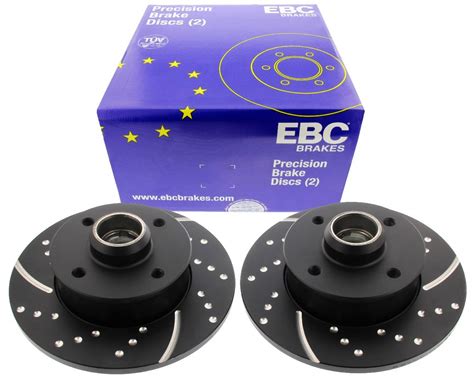 EBC Bremsscheiben Turbo Groove Disc Black 2 Teilig HA VW Golf 2 3
