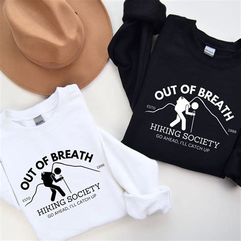 Funny Hiking T Shirt Out Of Breath Hiking Society Shirt Camper Shirt