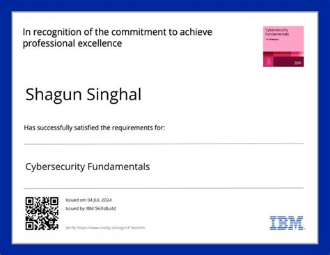 Shagun Singhal On Linkedin Cybersecurity Ibm Skillsbuild