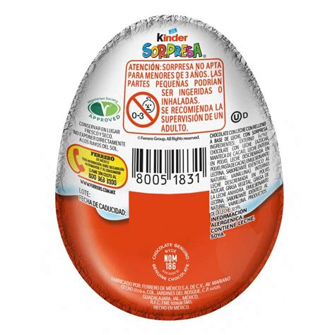 Huevo De Chocolate Kinder Sorpresa Natoons 20 G Bodega Aurrera En Línea