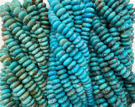 Kingman Turquoise 6-7mm Rondell Beads Sold by 8 Strand TTR6-7 - Etsy