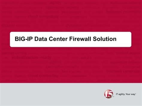 Big Ip Data Center Firewall Solution Ppt