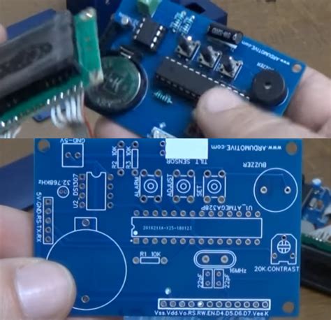 pcb prototype jlcpcb arduino digital clock with alarm