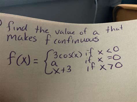 Solved Find The Value Of A Thatmakes F Chegg Com