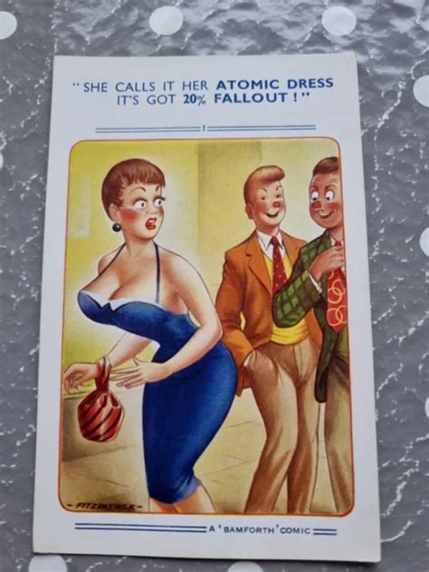 VINTAGE SAUCY SEASIDE Comic Postcard BAMFORTH Brown Triangle No 1647